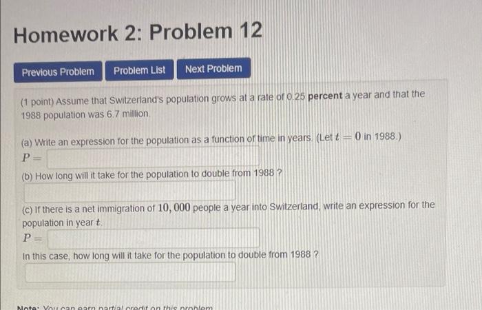 Homework 2 Problem 12 Previous Problem Problem List Next Problem 1 Point Assume That